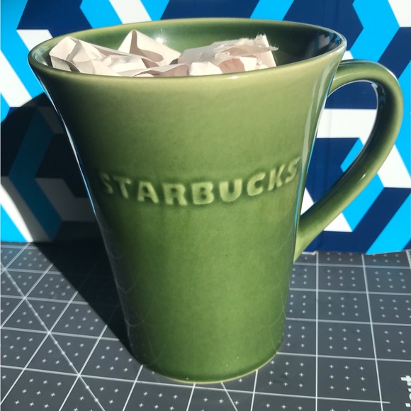 Starbucks | Dining | Starbucks Large Tall Solid Green 21 Coffee Tea Cup ...